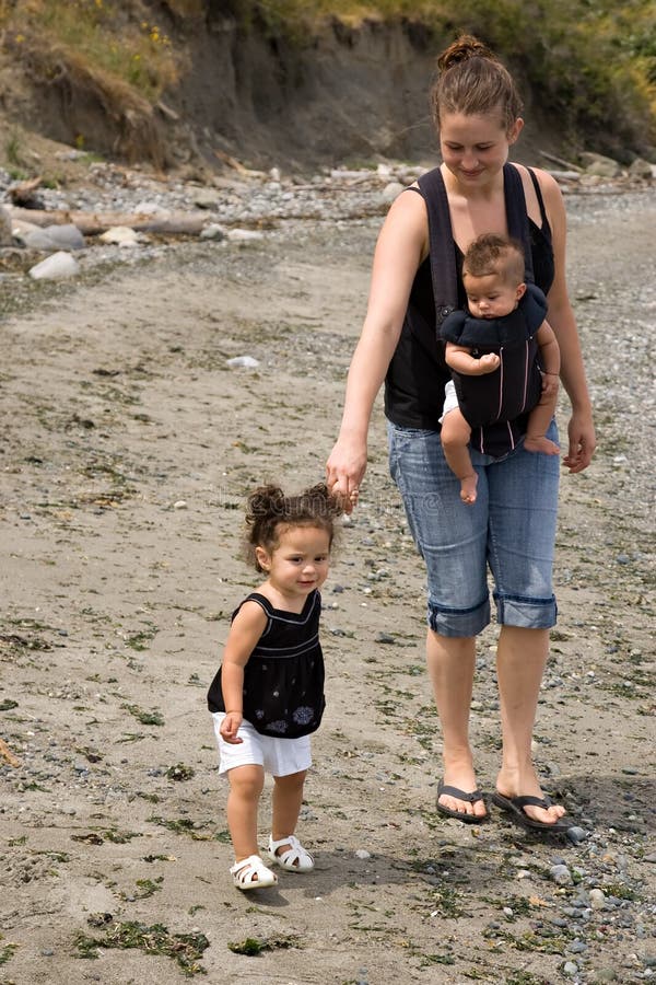 Young single mother of two stock image. Image of teething - 10075771