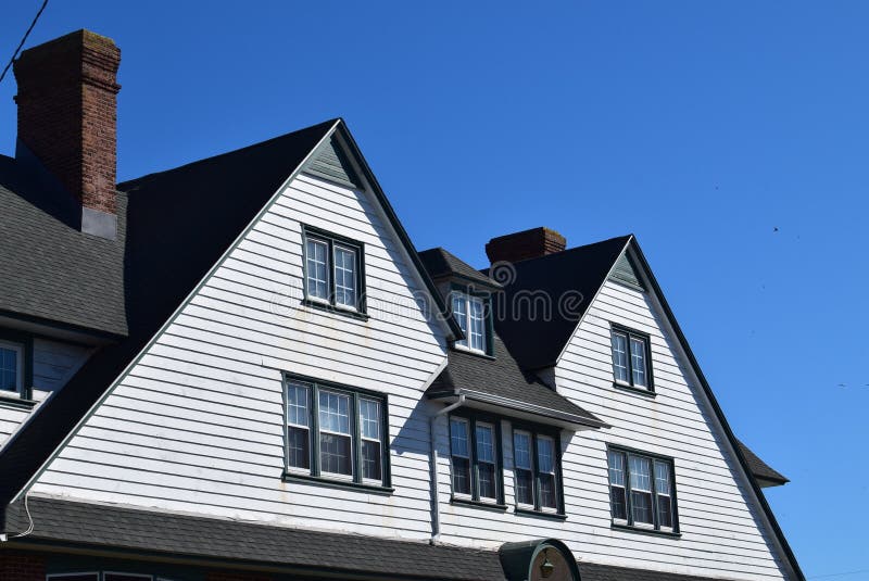 Gable Style Roof on House in Cape May, New Jersey Stock Photo - Image ...