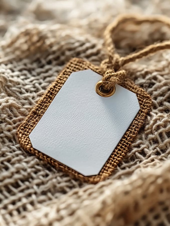 A Single Name Tag Mockup on a Clear Surface, Great for Branding or ...