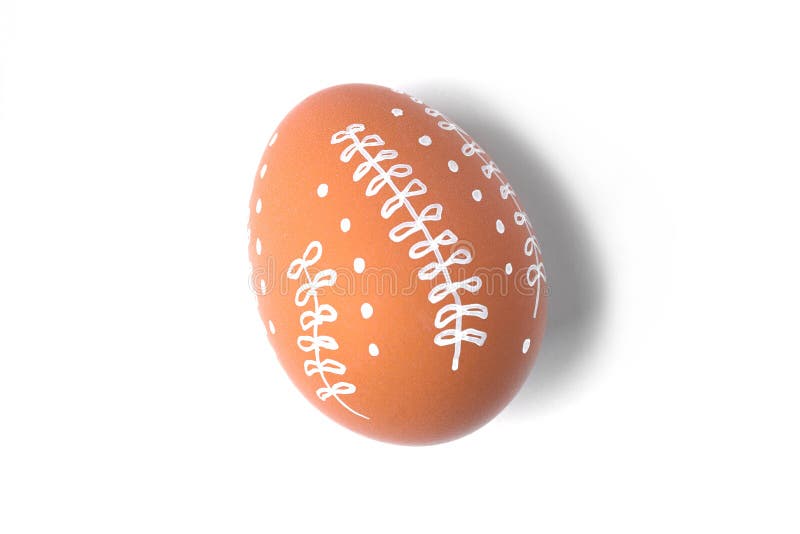 Single Natural Brown Easter Egg Isolated on a White Background. Stock ...