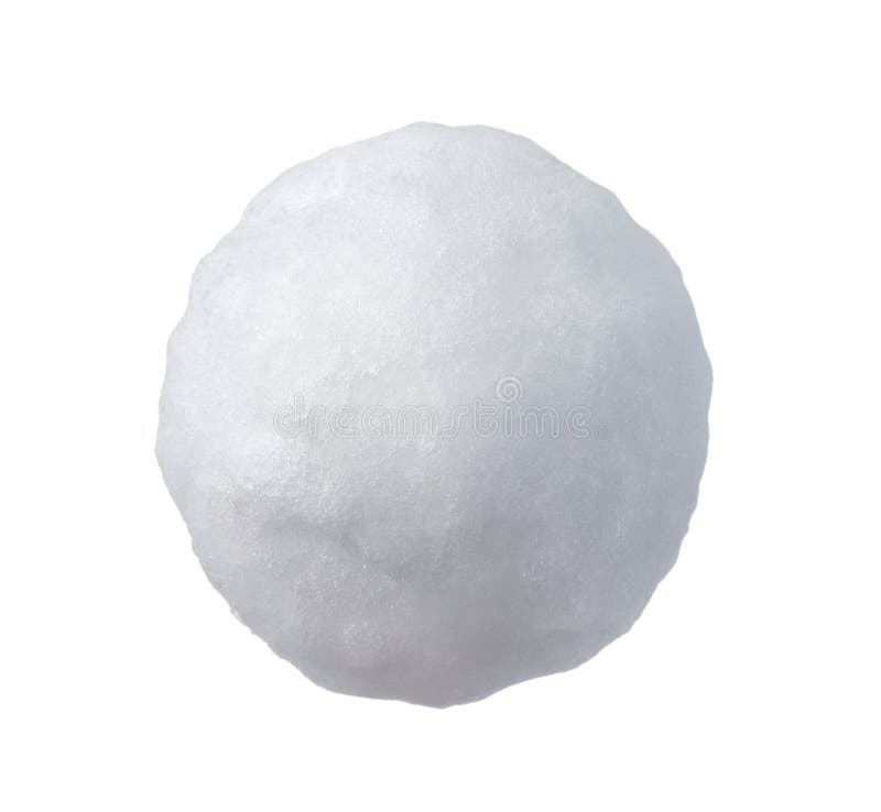 Single natural snowball stock image. Image of closeup - 212207737