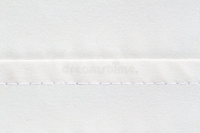 Single Needle Stitching Background on White Material Stock Image ...