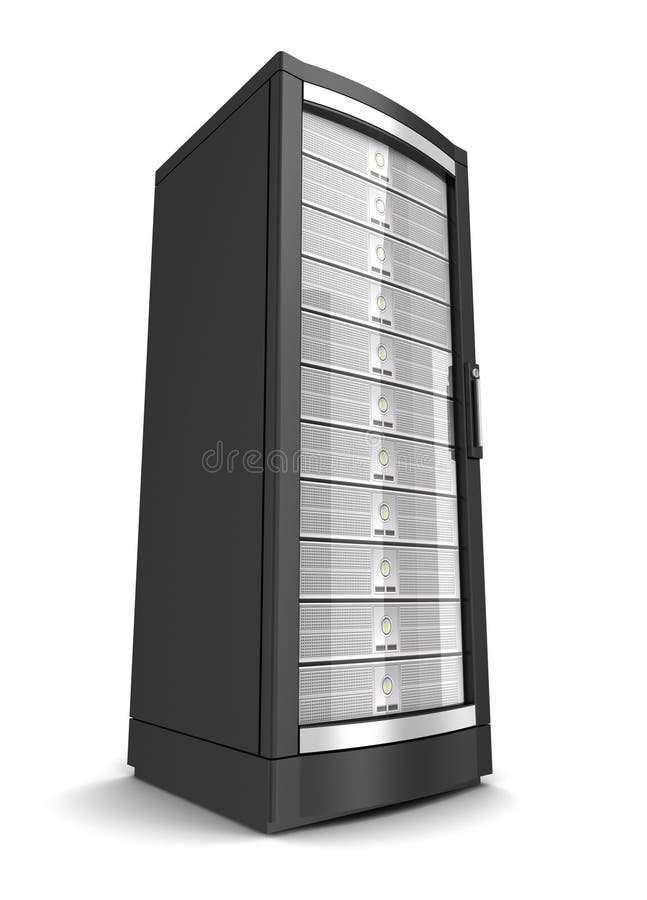 Single Network Workstation Server 3d Illustration Stock Illustration ...