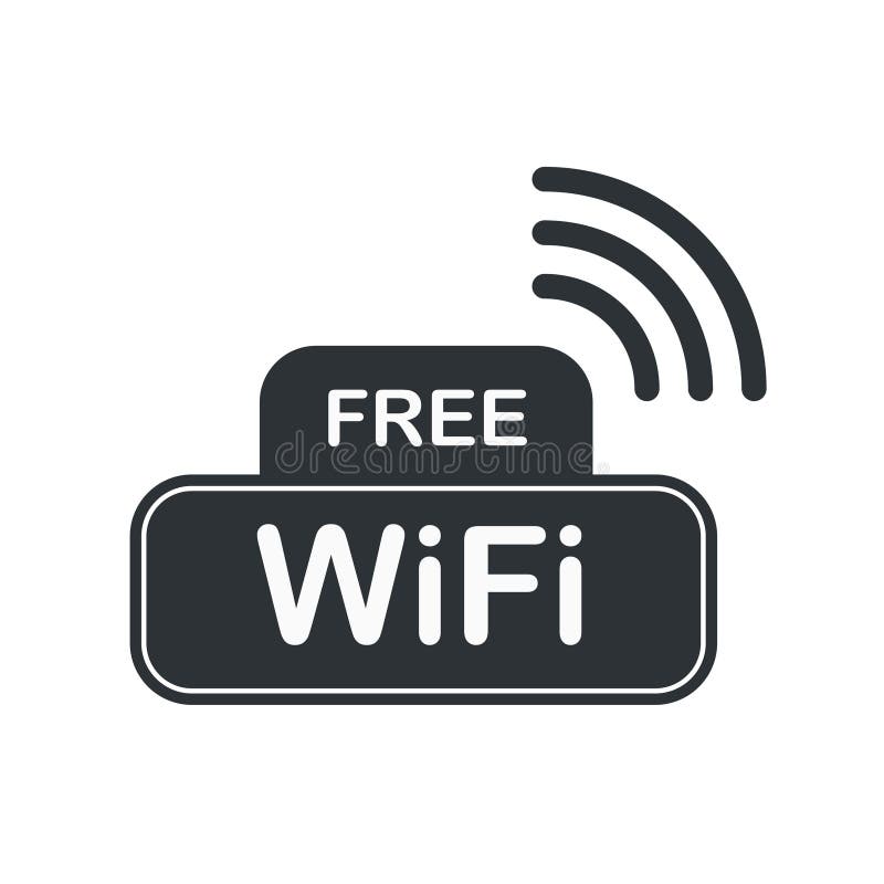 Free Wifi Icon. Wireless and Wifi Icon on White Background Stock Vector ...