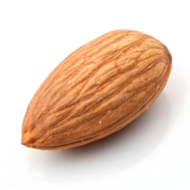 Single Nut Isolated on White Background Stock Illustration ...