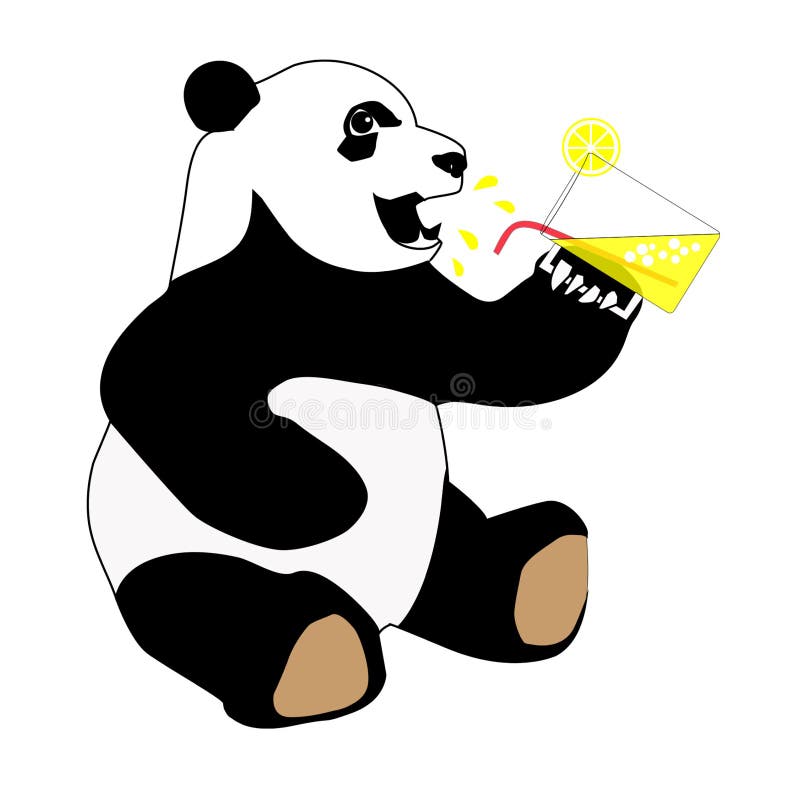 Panda Drinking Stock Illustrations – 82 Panda Drinking Stock ...