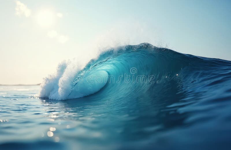 Dynamic Blue Wave Splash Captured Mid Air Transparent Background Stock ...