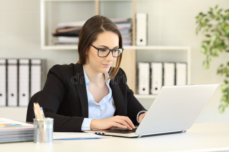 Happy Executive Managing Different Documents at Office Stock Image ...