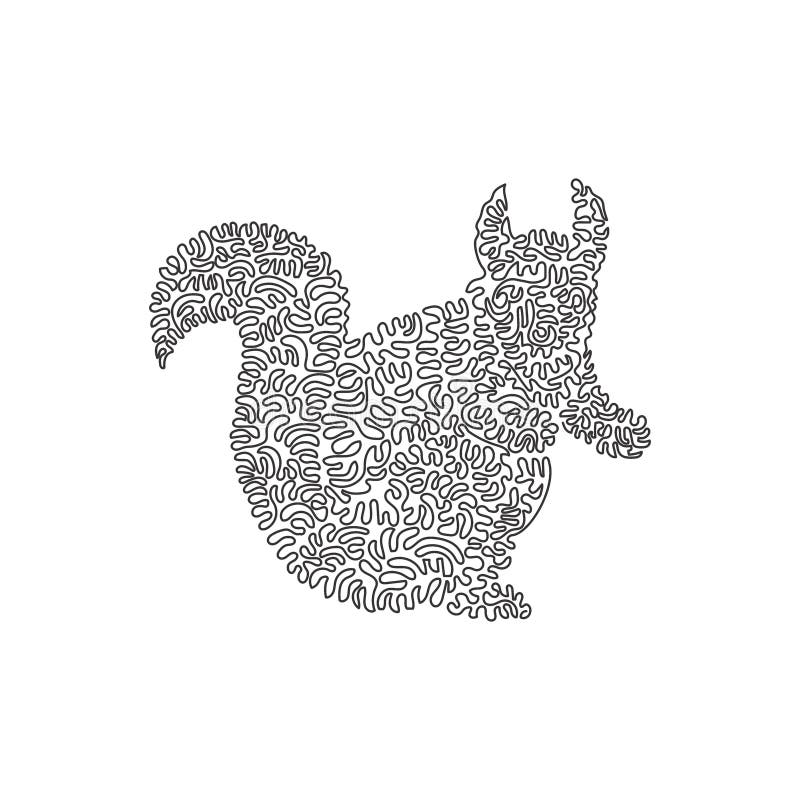 Squirrels Line Art Stock Illustrations – 551 Squirrels Line Art Stock ...