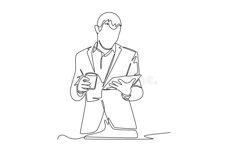 Single One Line Drawing Concept of Productivity Boosting. Stock Vector ...