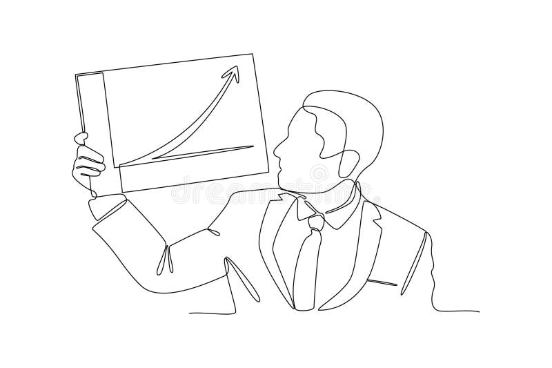 Single One Line Drawing Concept of Productivity Boosting. Stock Vector ...