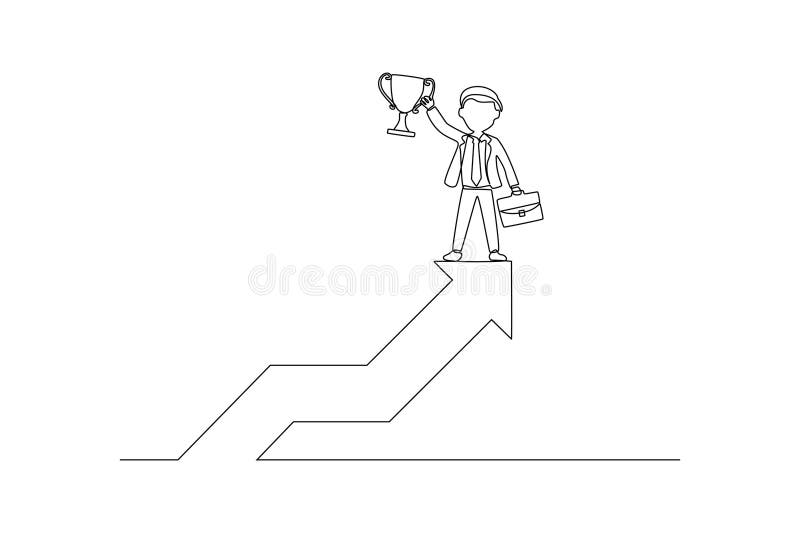 Single One Line Drawing Concept of Productivity Boosting. Stock Vector ...