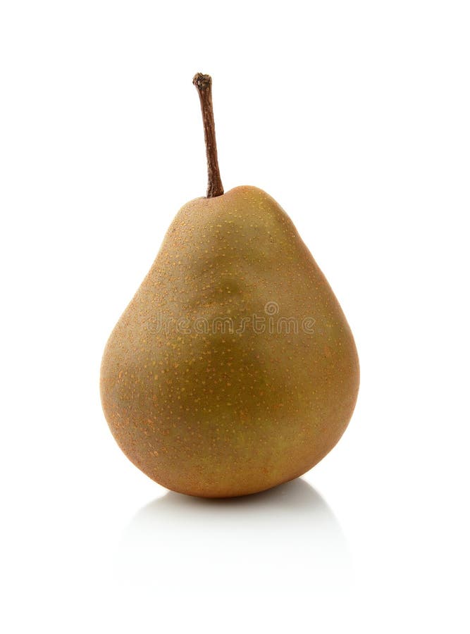 Single One Pear Called Manon Isolated on White Stock Image - Image of ...