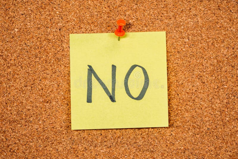 Single One Yellow Post-it Sticky Note on a Cork Board Stock Photo ...