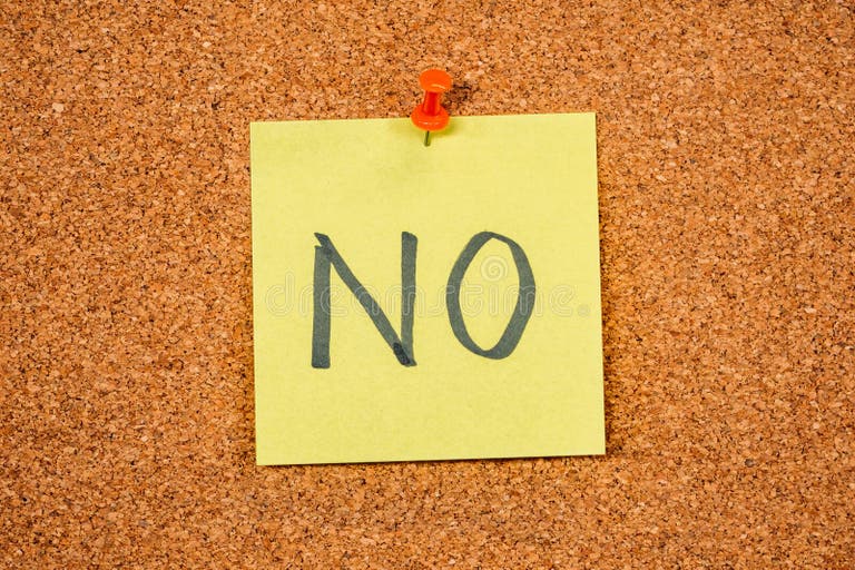 Single One Yellow Post-it Sticky Note on a Cork Board Stock Photo ...