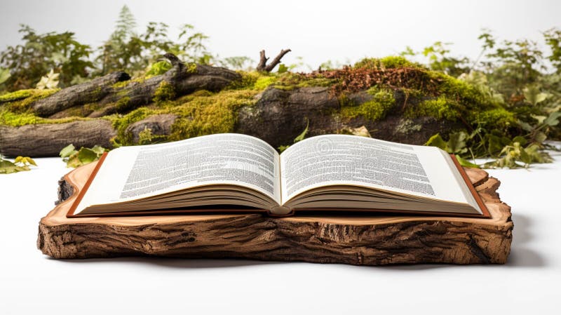 A Single Open Book Isolated on White Stock Image - Image of object ...