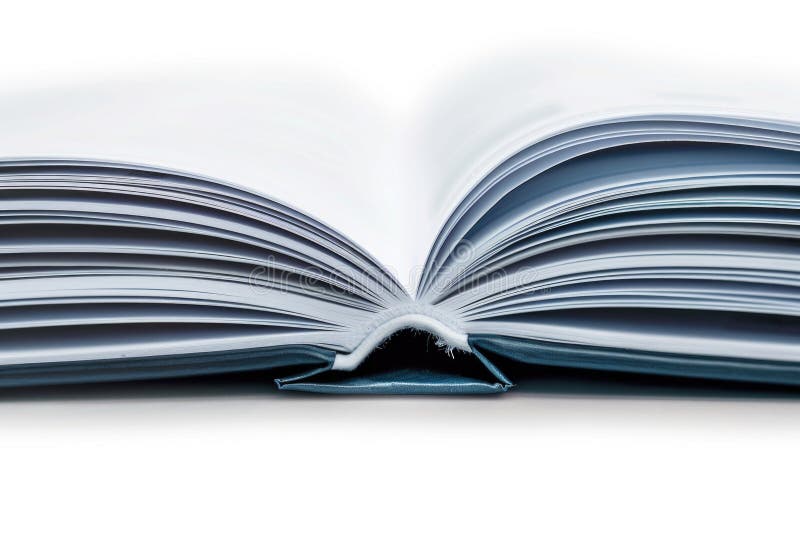 Single Open Book Lying Clean White Surface Stock Photos - Free ...