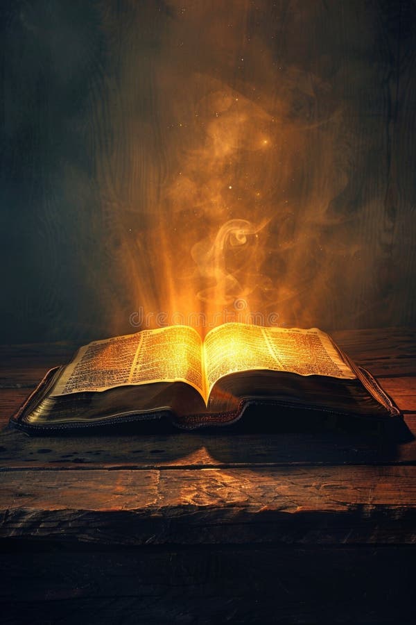 A Single Open Book Resting on a Wooden Table, Ideal for Educational or ...