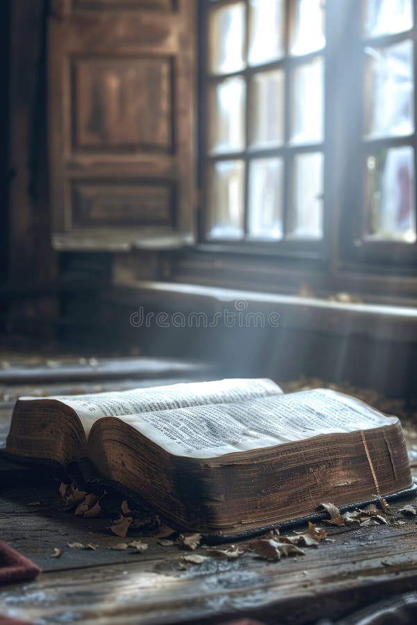 A Single Open Book Sitting on Top of a Wooden Floor, Ideal for Use in ...