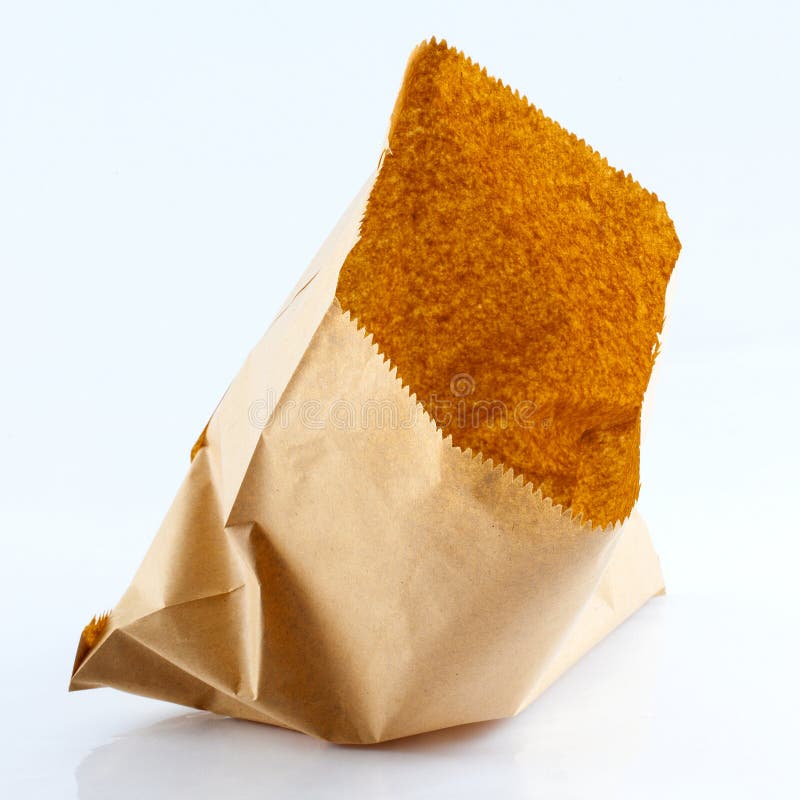 A Single Open Brown Paper Bag. Stock Photo - Image of disposable, pack ...