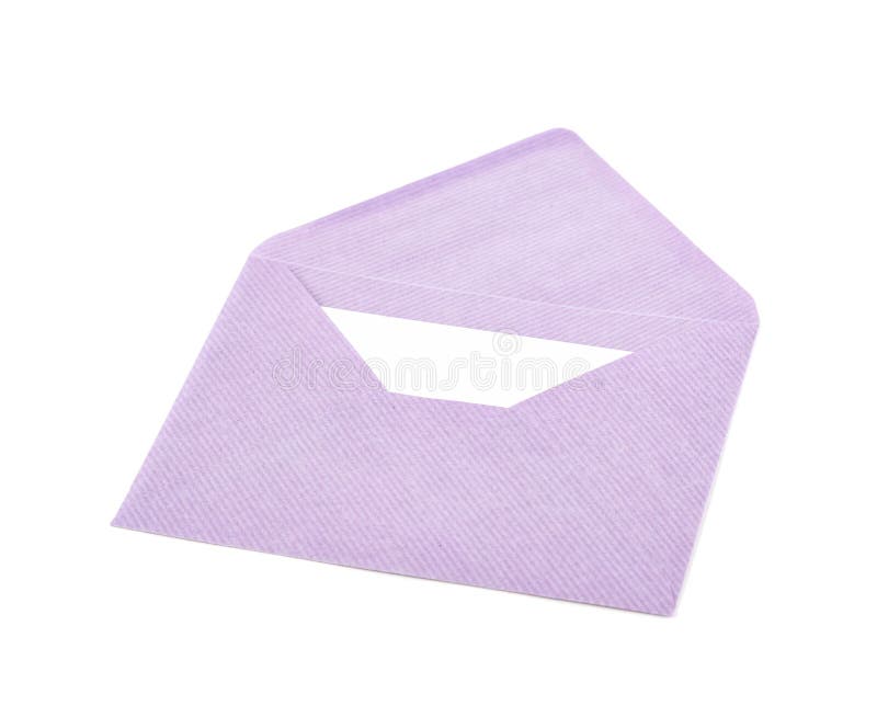 Single Opened Envelope Isolated Stock Image - Image of card ...