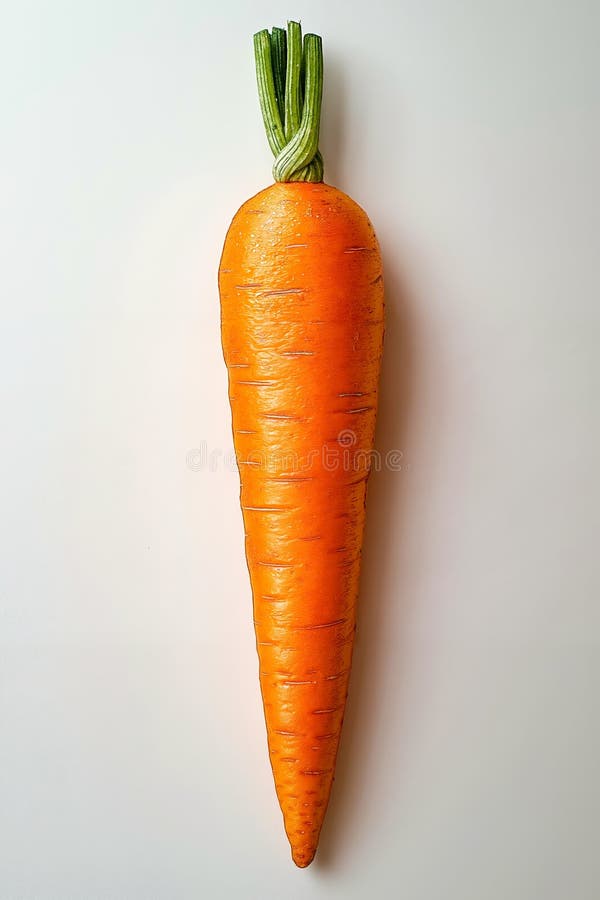 A Single Orange Carrot on a White Surface Stock Image - Image of ...