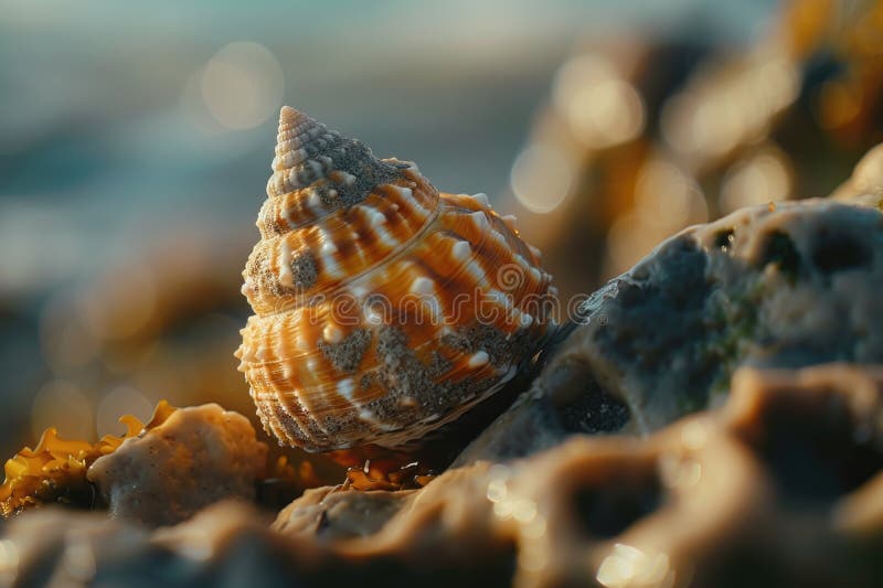 Reddish Orange Clamshell stock photo. Image of habitat - 366188144