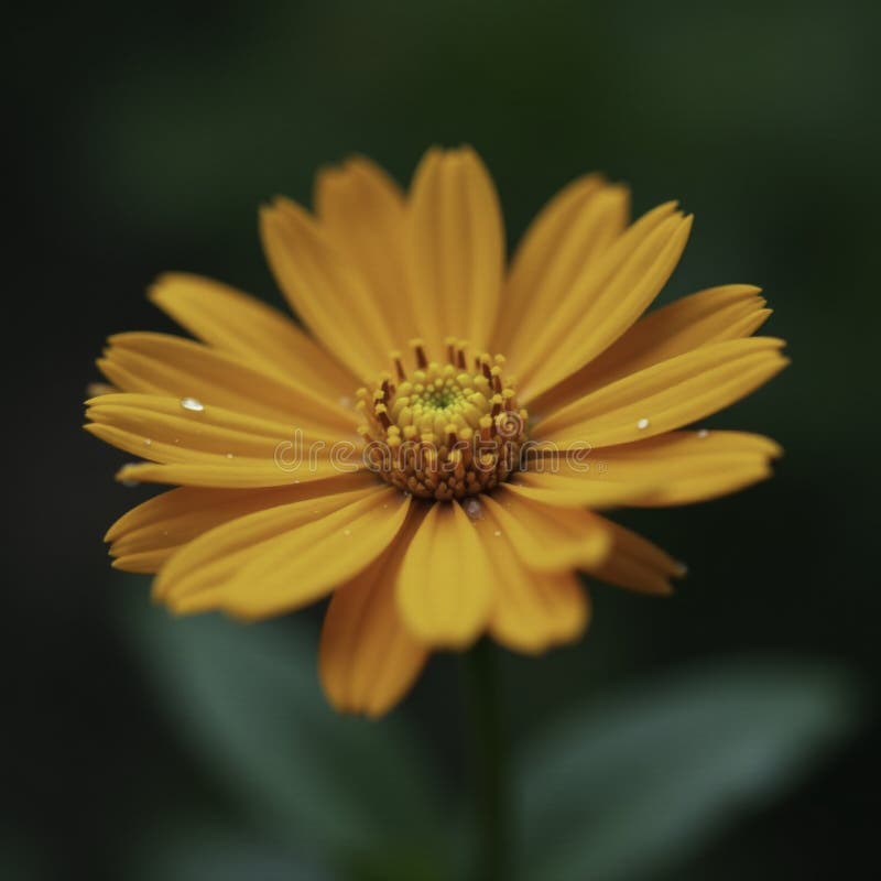 Single Orange Flower Dropping a Drop of Water, Nature, Flowers, Water ...