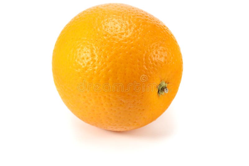 Single Orange Fruit Isolated on White Background. Healthy Food Stock ...