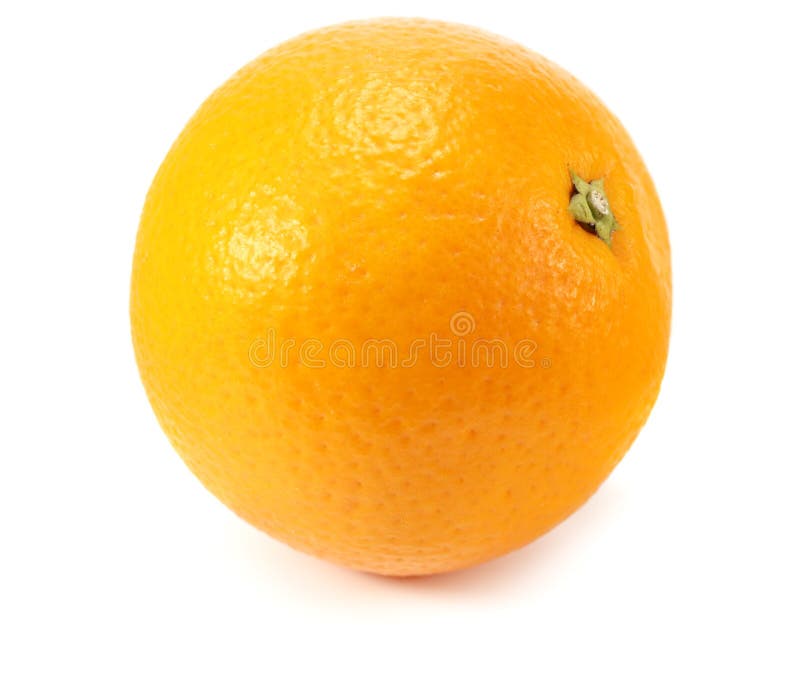 Single Orange Fruit Isolated on White Background. Healthy Food Stock ...