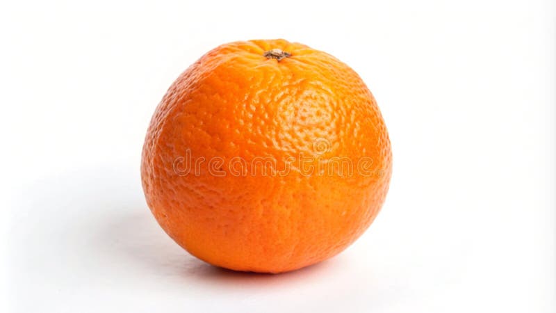 A Single Orange Fruit on a White Background Stock Illustration ...