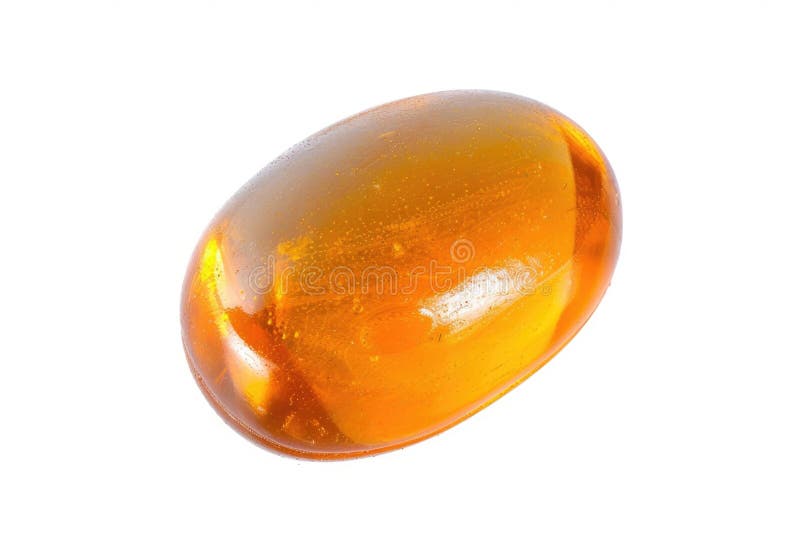 A Single Orange Glass Object Sits on a White Surface Stock Image ...