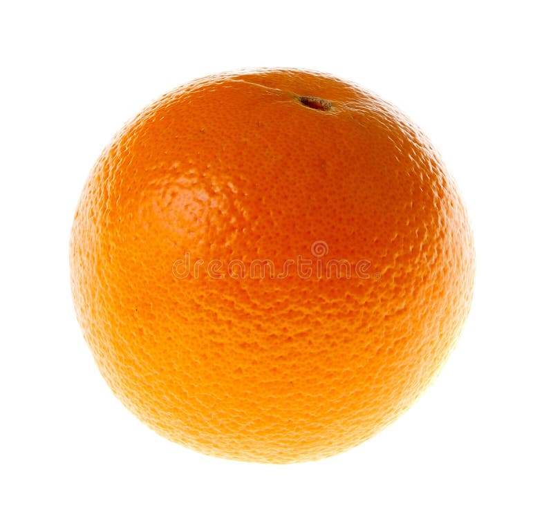 Single Orange Isolated on White Stock Image - Image of organic, white ...