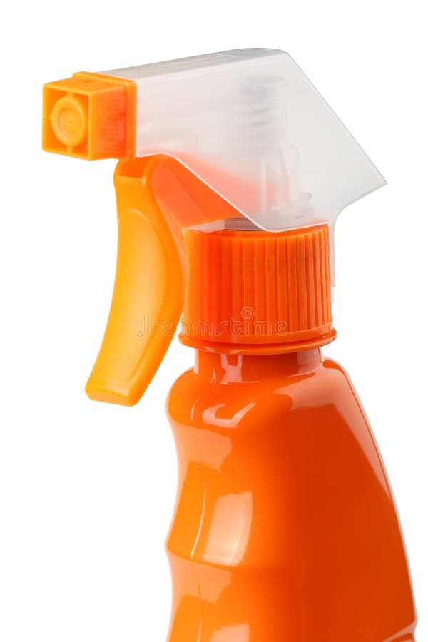 Orange Plastic Sprayer with Trigger Isolated on a White Background ...