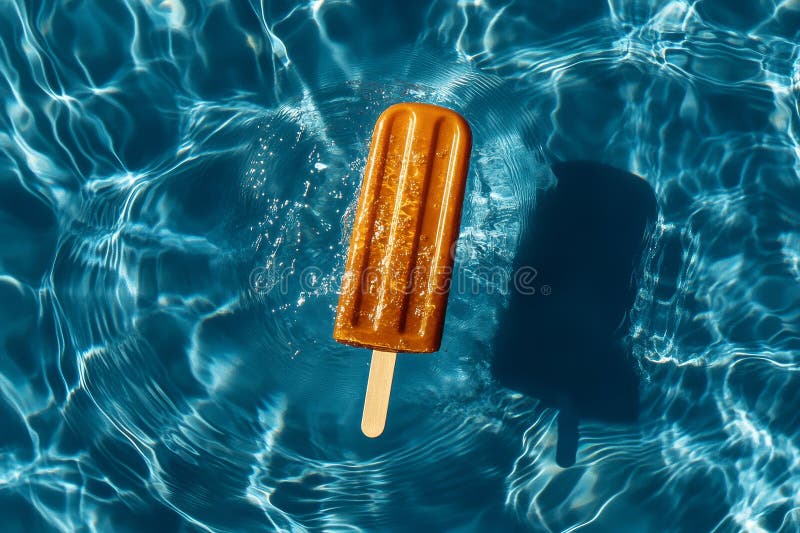 Popsicle Floating in a Pool Creates a Refreshing Summer Vibe on a Sunny ...