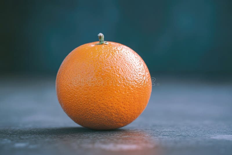 A Single Orange Sits on a Flat Surface, Waiting To Be Consumed or Used ...