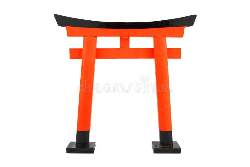 Asian Red Arch Torii. Japan, China Architectural Element. Isolated on ...