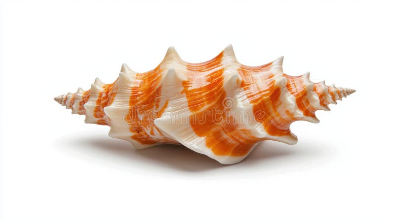 Orange Conch Sea Shell stock image. Image of shell, macro - 243501559