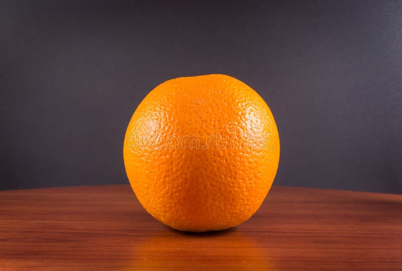 Single Orange on Wood stock photo. Image of food, nature - 54134410