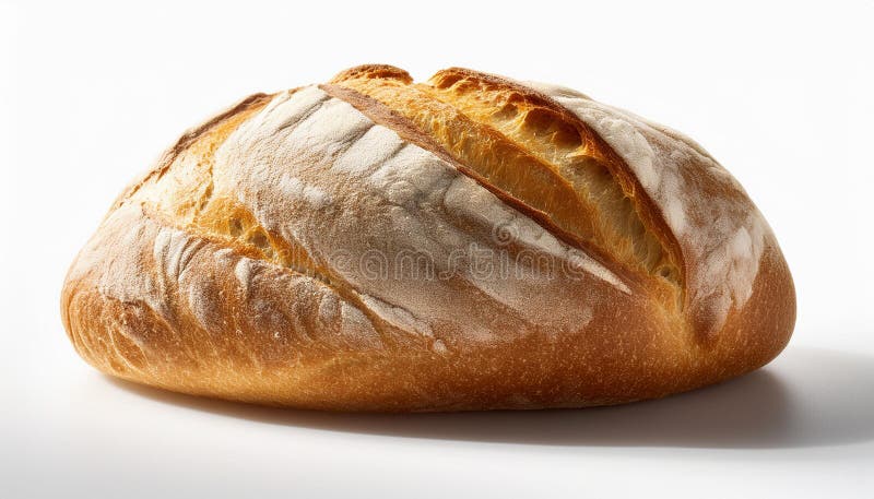 Single Organic Bread Isolated on White Background. Stock Illustration ...