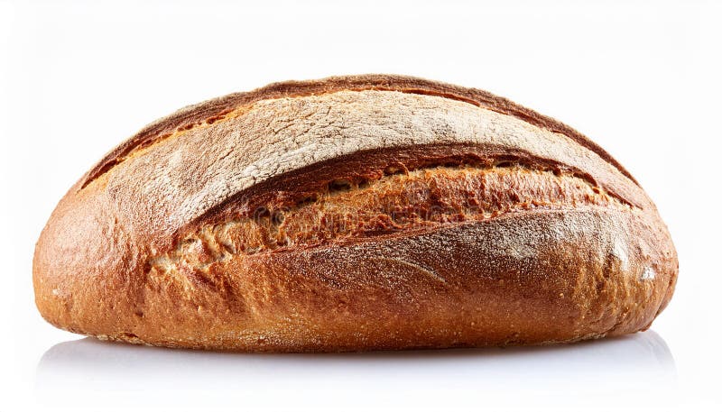 Single Organic Bread Isolated on White Background. Stock Illustration ...