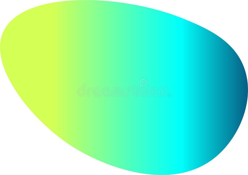 Single Oval Shape in Gradient Colors Stock Vector - Illustration of ...