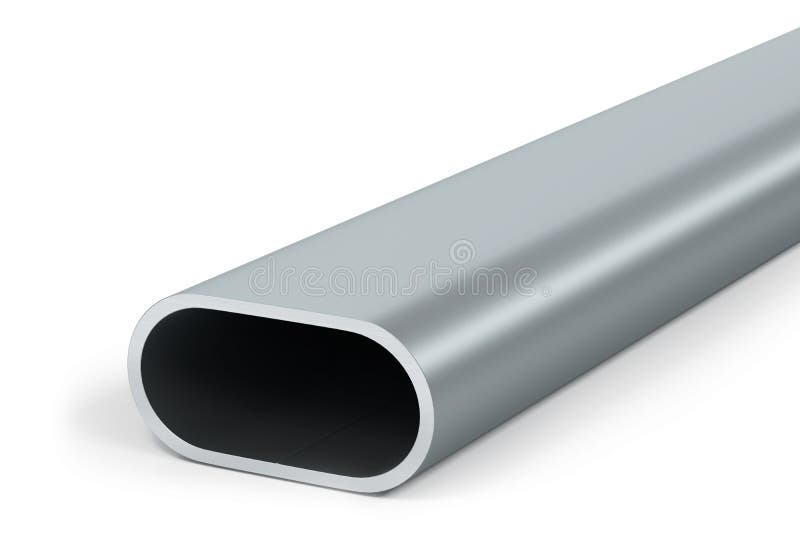 Single Oval Steel Tube Close Up - 3d Stock Illustration - Illustration ...
