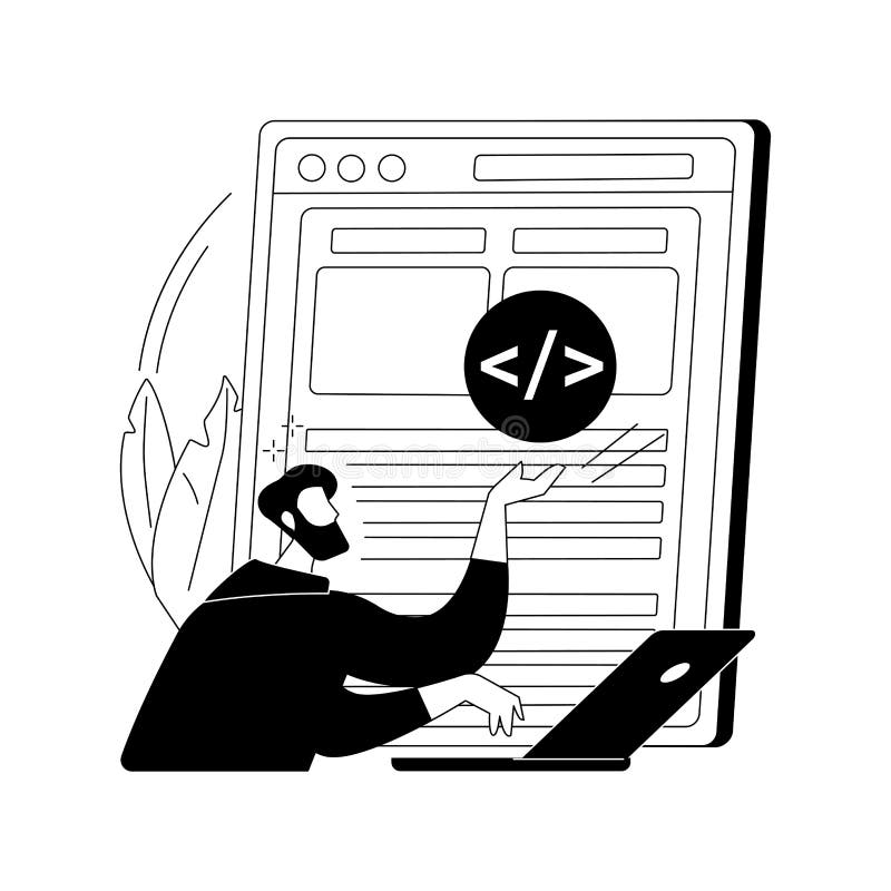 Single Page Application Abstract Concept Vector Illustration. Stock ...