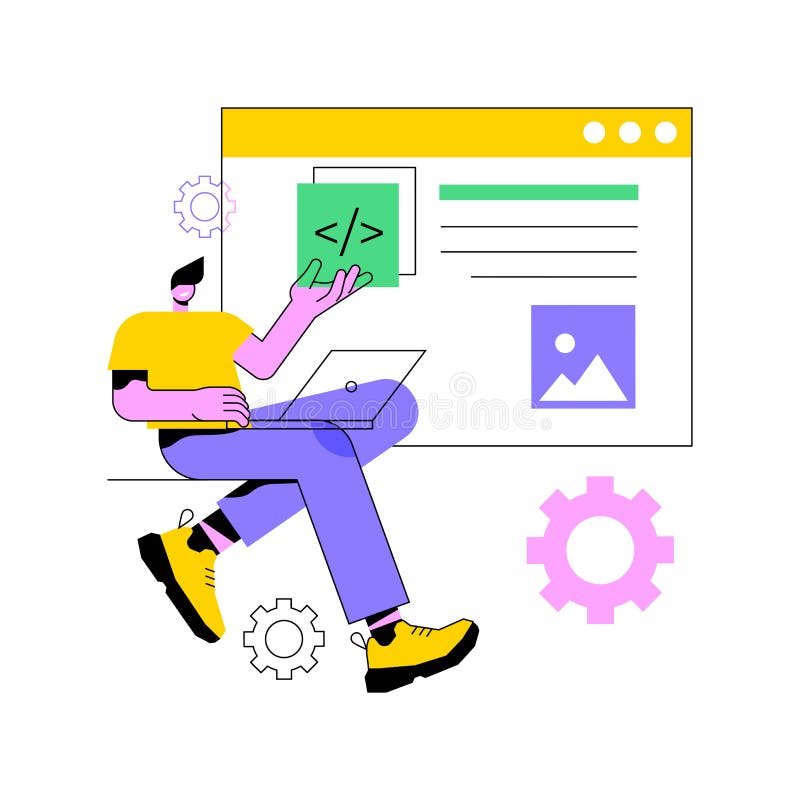 Single Page Application Abstract Concept Vector Illustration. Stock ... Single Page Application Abstract Concept Vector Illustration. Stock ...