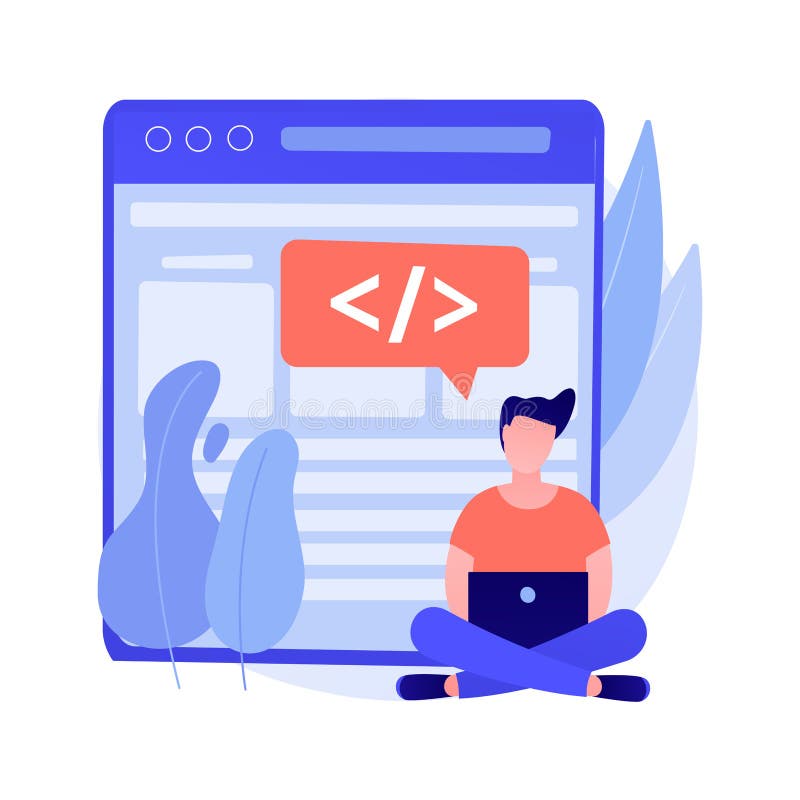 Single Page Application Abstract Concept Vector Illustration. Stock ...