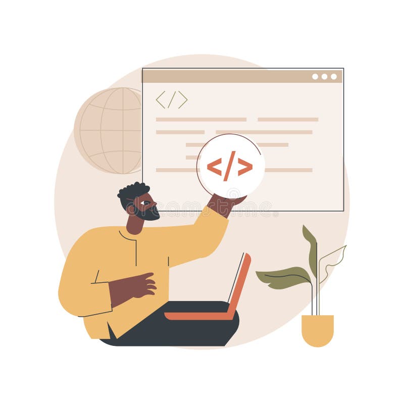 Single Page Application Abstract Concept Vector Illustration. Stock ...