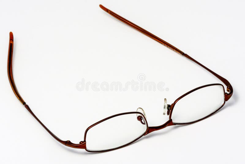 Single Pair Of Reading Glasses Isolated On A White Background Stock Image Image Of Glasses
