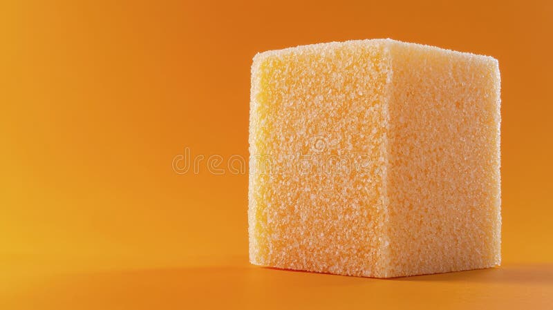 Pale Orange Textured Candy Cube on Vibrant Background Stock ...