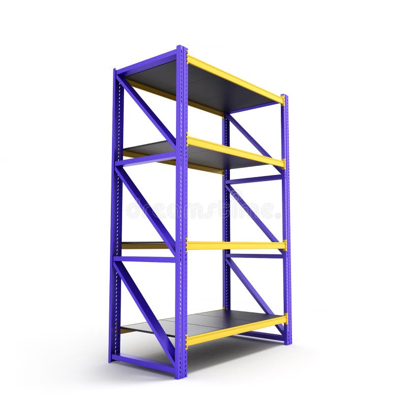 Single pallet rack. stock illustration. Illustration of freight - 67358879
